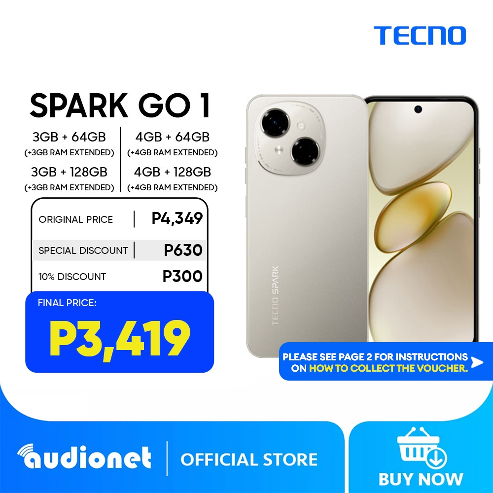 [NEW] TECNO Spark Go 1 Smartphone | 3GB+64GB/3GB+128GB/4GB+64GB/4GB+128GB | Unisoc T615 | 6.67 ...