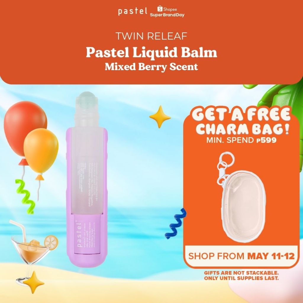 Pastel Liquid Balm Mixed Berry (3ml) [Roll On, Menthol, Relieves ...