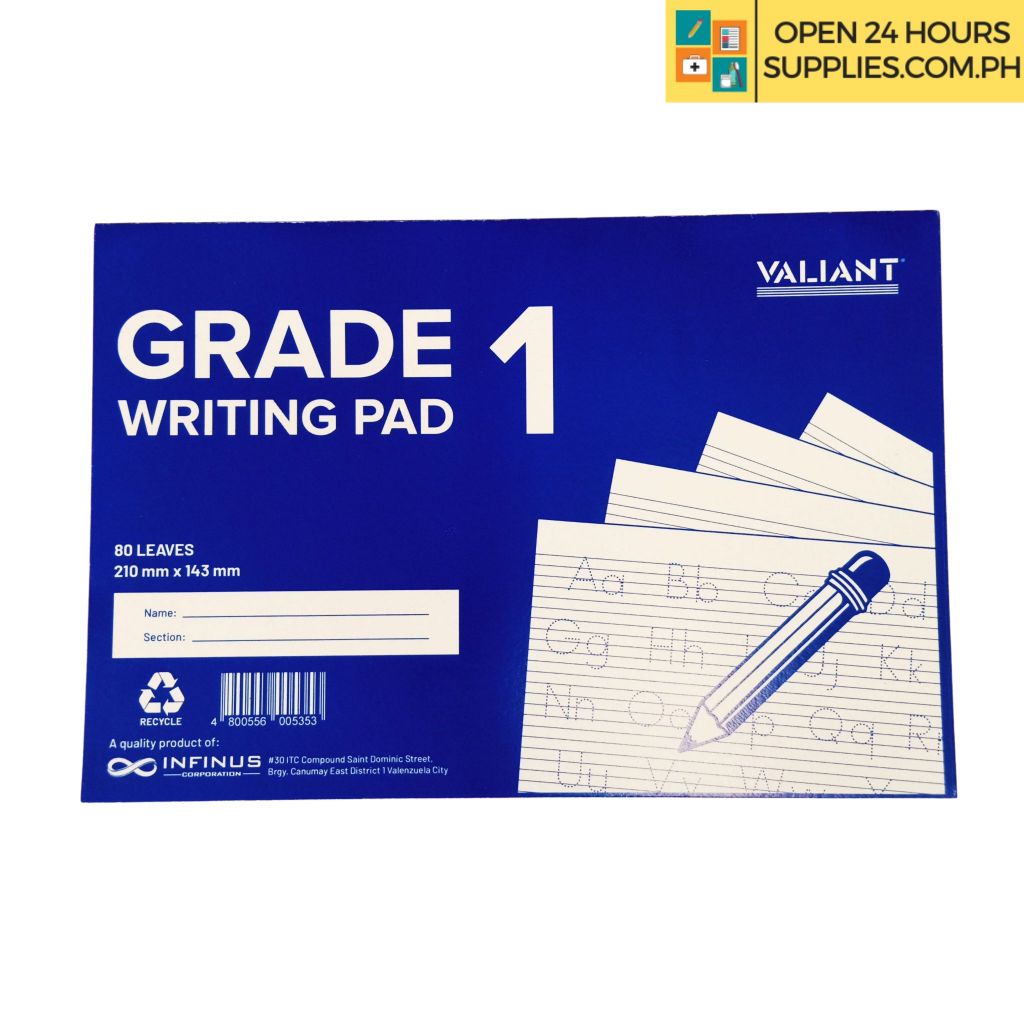 Valiant Writing Pad Grade 1, 2, 3 pad paper | Shopee Philippines