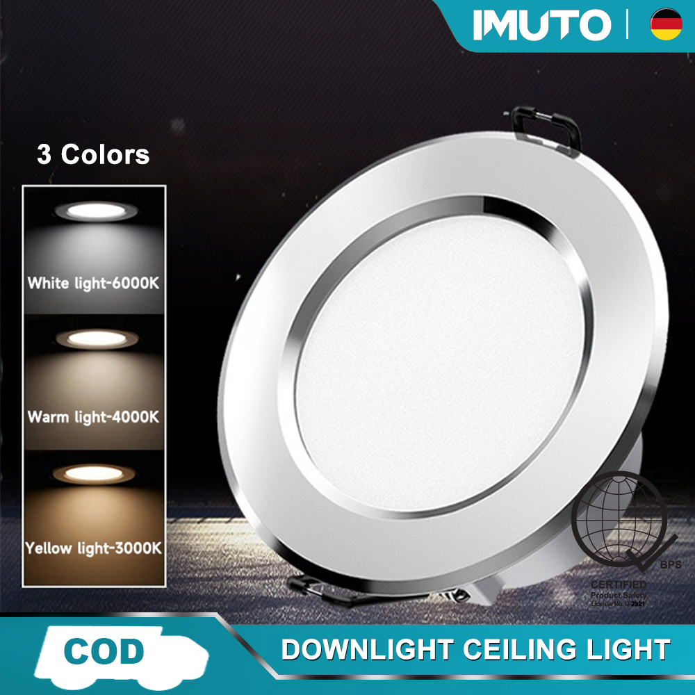 IMUTO Bright Pin Lights Ceiling Led Tri Color Recessed Downlight ...