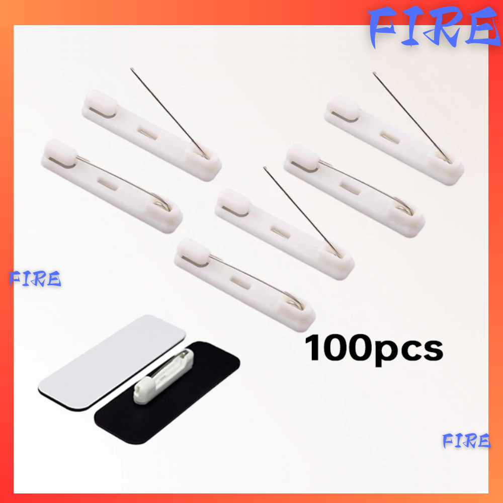 100pcs Plastic Lapel Pin Name Badge Lapel Lock Pin Brooch Safety Pin ...