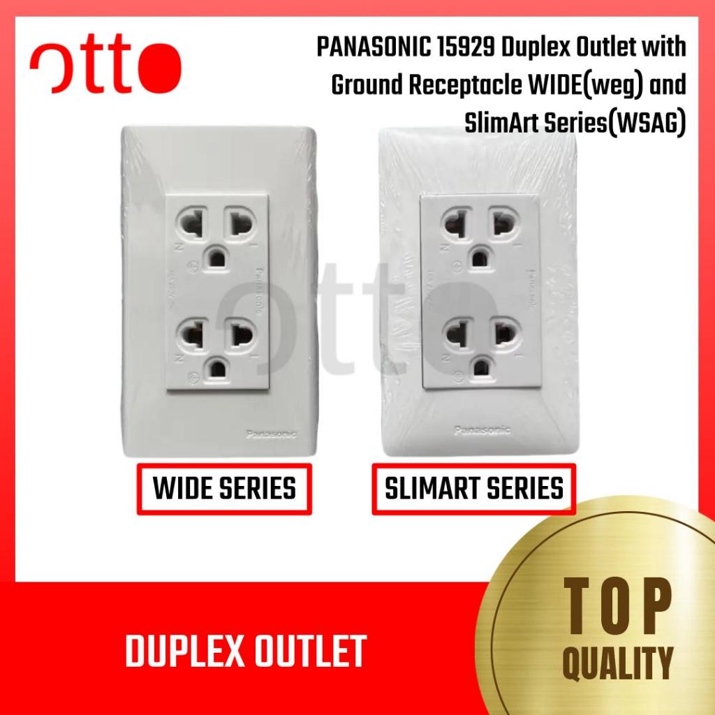 Panasonic 15929 Duplex Outlet with Ground Receptacle WIDE(weg) and ...