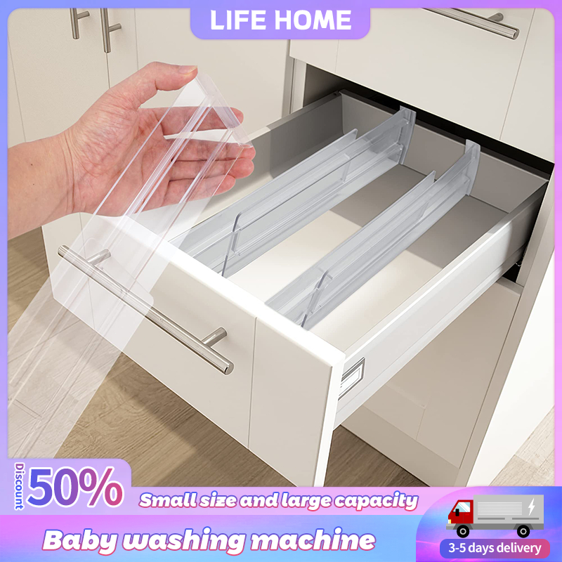 4Pcs Durable Acrylic Drawer Dividers Organizers Adjustable 3.2" High ...