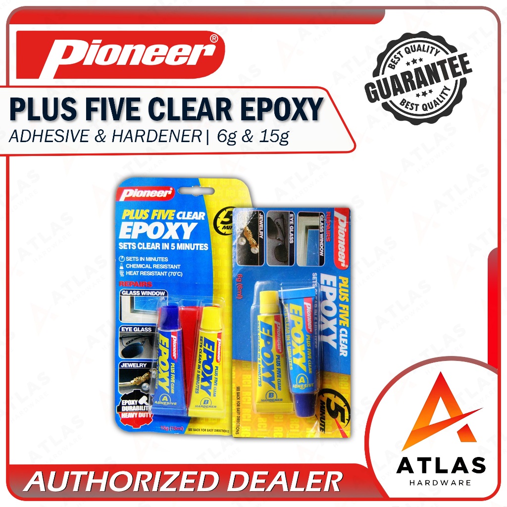 PIONEER Plus Five Clear Epoxy A & B 6g| 15g | Shopee Philippines