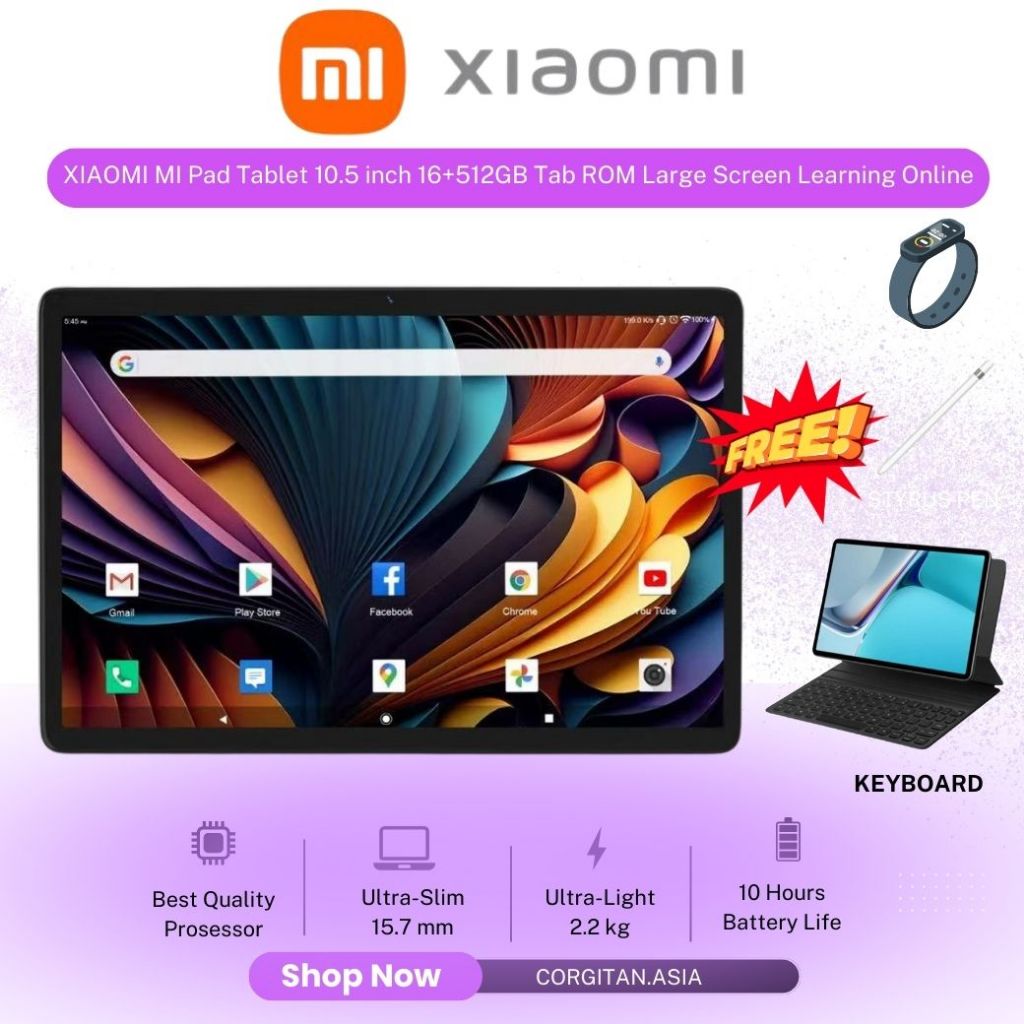 MI PAD PRO TABLET 16GB RAM+512GB ROM 4K Display 4G LTE Dual SIM Card ...