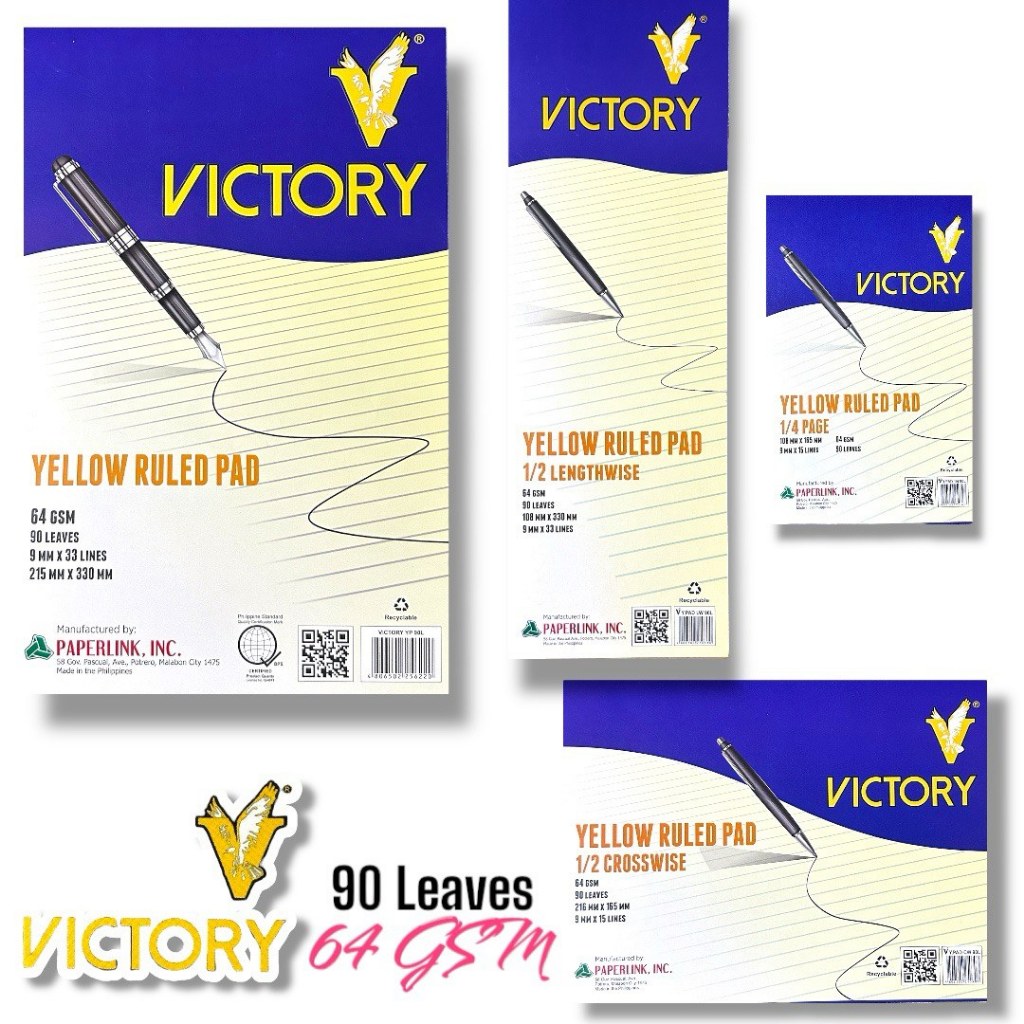 Victory Yellow Pad - Japan Quality Paper, 90 Leaves | Shopee Philippines
