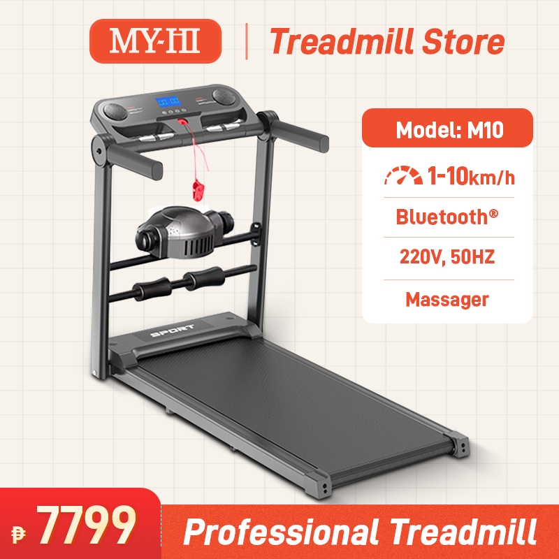 【MY-HI】Treadmill M10 1-10km/h Electric Treadmill Bluetooth Music Slope ...
