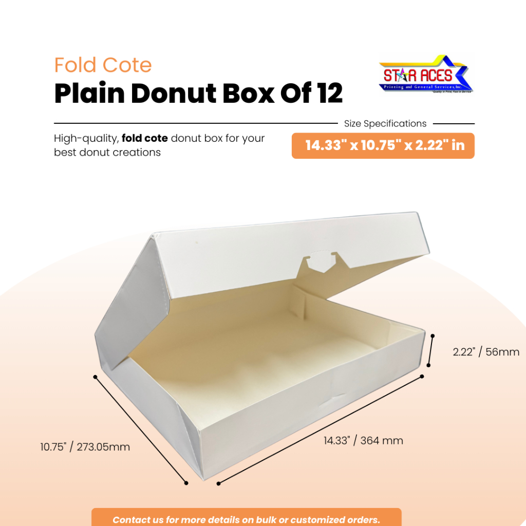 Plain Donut Box | Box of 12 | 1 Dozen | Preformed | | Shopee Philippines