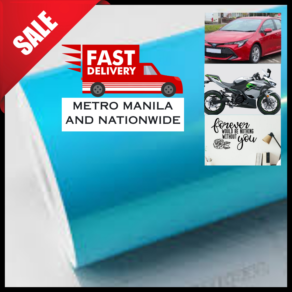 light blue sticker - sticker for motorcycle, stickers, waterproof ...