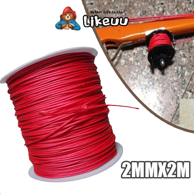 2m Speargun Line Diameter 2mm Red Fishing Line Speargun Wishbone Line ...