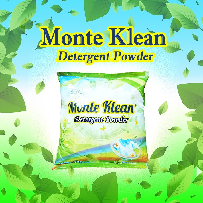 Monte Klean Detergent Powder 1Kg (Lime Scent) | Shopee Philippines