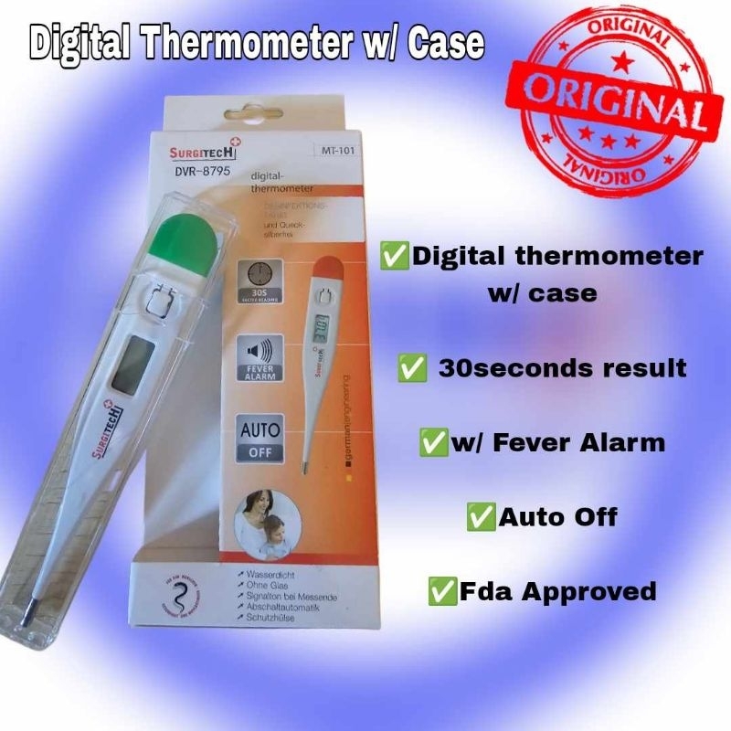 Digital Thermometer w/ Case ( by SURGITECH) | Shopee Philippines