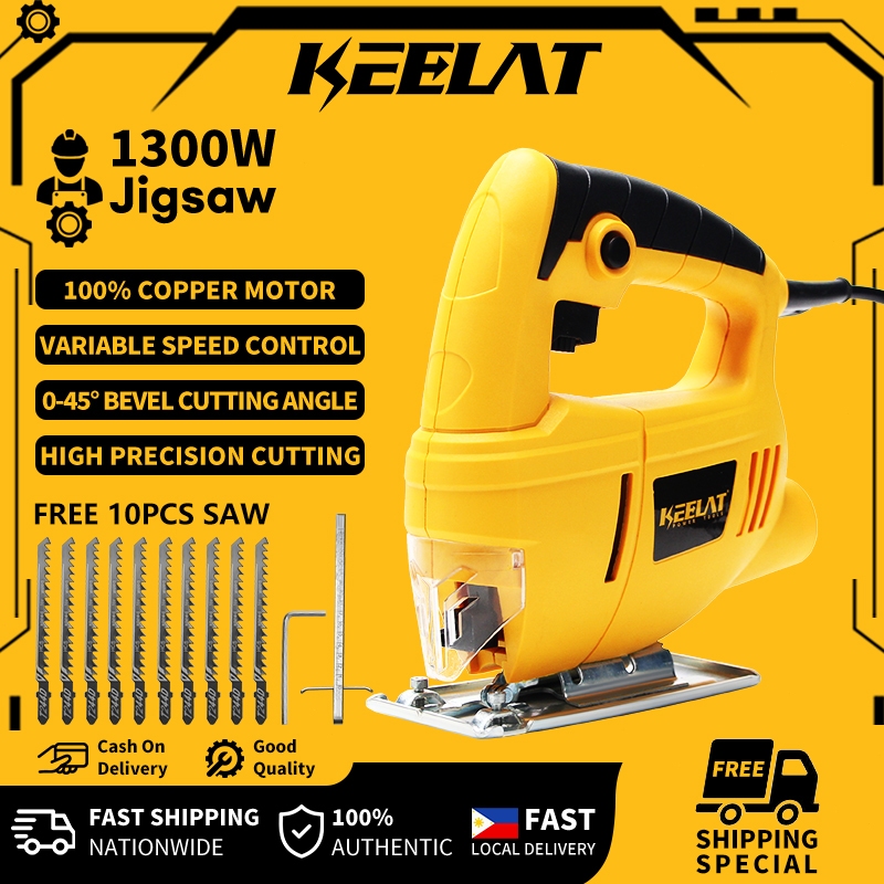 KEELAT 1300W Electric Jig Saw Power Tools Carpenter Tools Wood Set ...