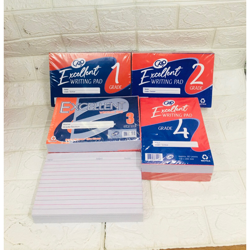 1pack (10pcs) Grade 1/2/3/4 Paper Pads(80leaves) | Shopee Philippines