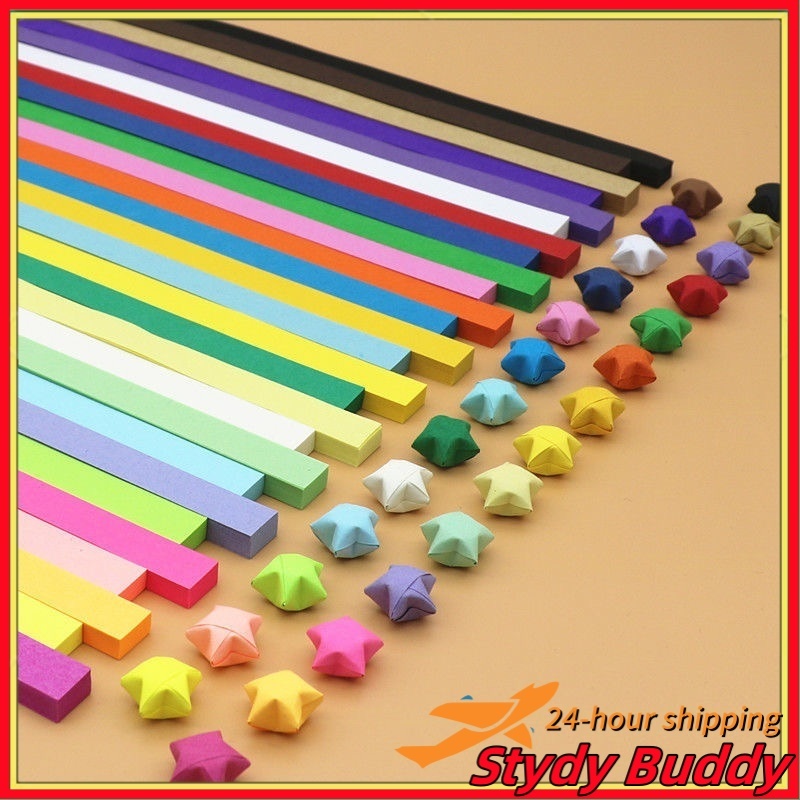 540pcs Stars Origami Paper Strips Fold DIY Hand Crafts Colorful Lucky ...