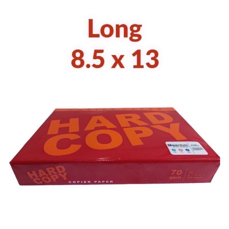 Hard Copy Bond Paper LONG (8.5 x 13) 70gsm 500 Sheets | Shopee Philippines