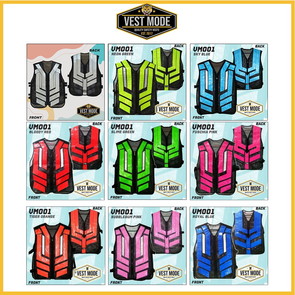 VM001 Motorcycle Rider Reflectorized Reflective Safety Jacket Vest Mode ...