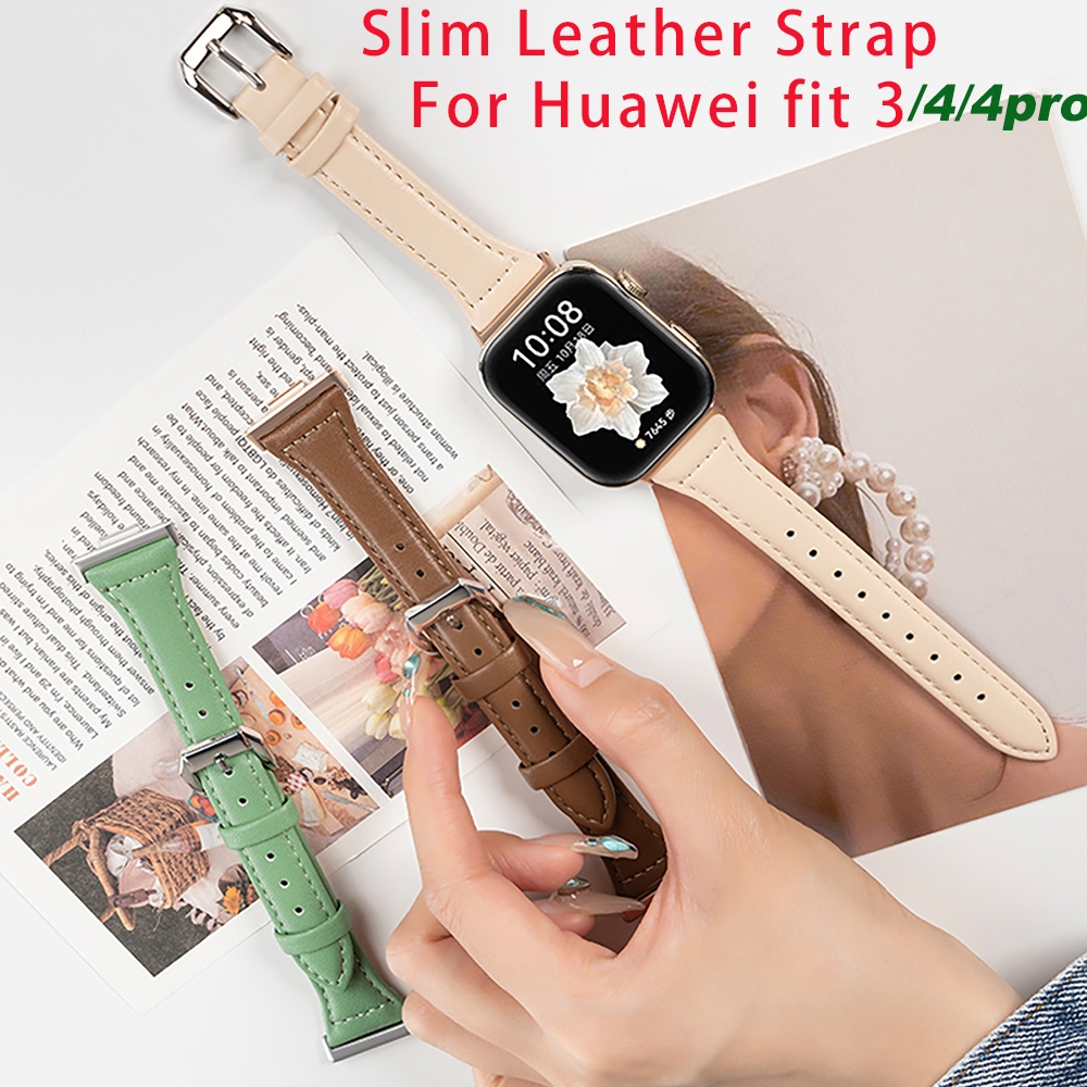 Slim Leather Strap For Huawei fit 4/fit 4 pro watch strap comfort ...