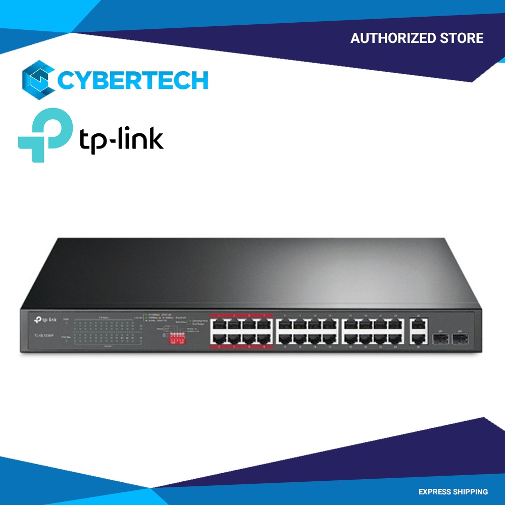 TP-Link Tl-Sl1226P 24-Port 10/100Mbps + 2-Port Gigabit Unmanaged Poe+ ...