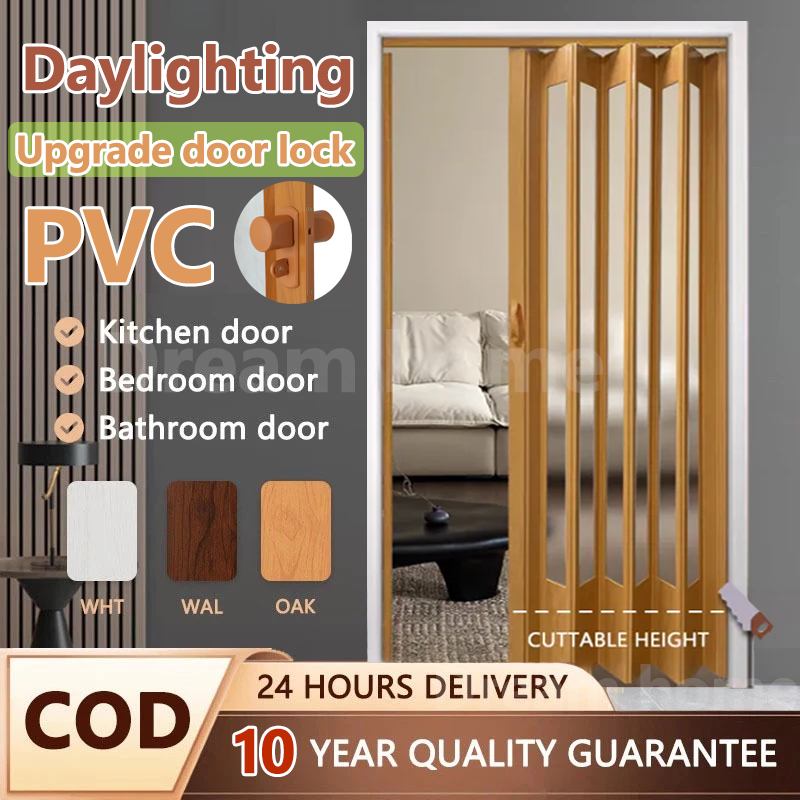 PVC Folding door bathroom door Sliding Door partition track door ...