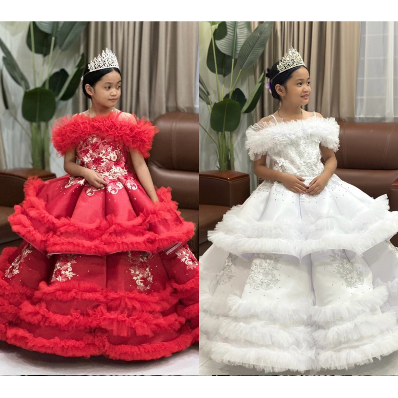 Umbrella kids gown 2in1, perfect for birthday,pageants,sagala,and ...
