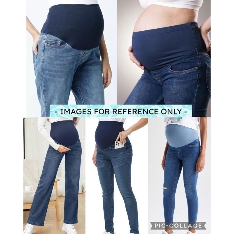 MATERNITY/ PREGGY DENIM PANTS (refer to images for sizes) | Shopee ...