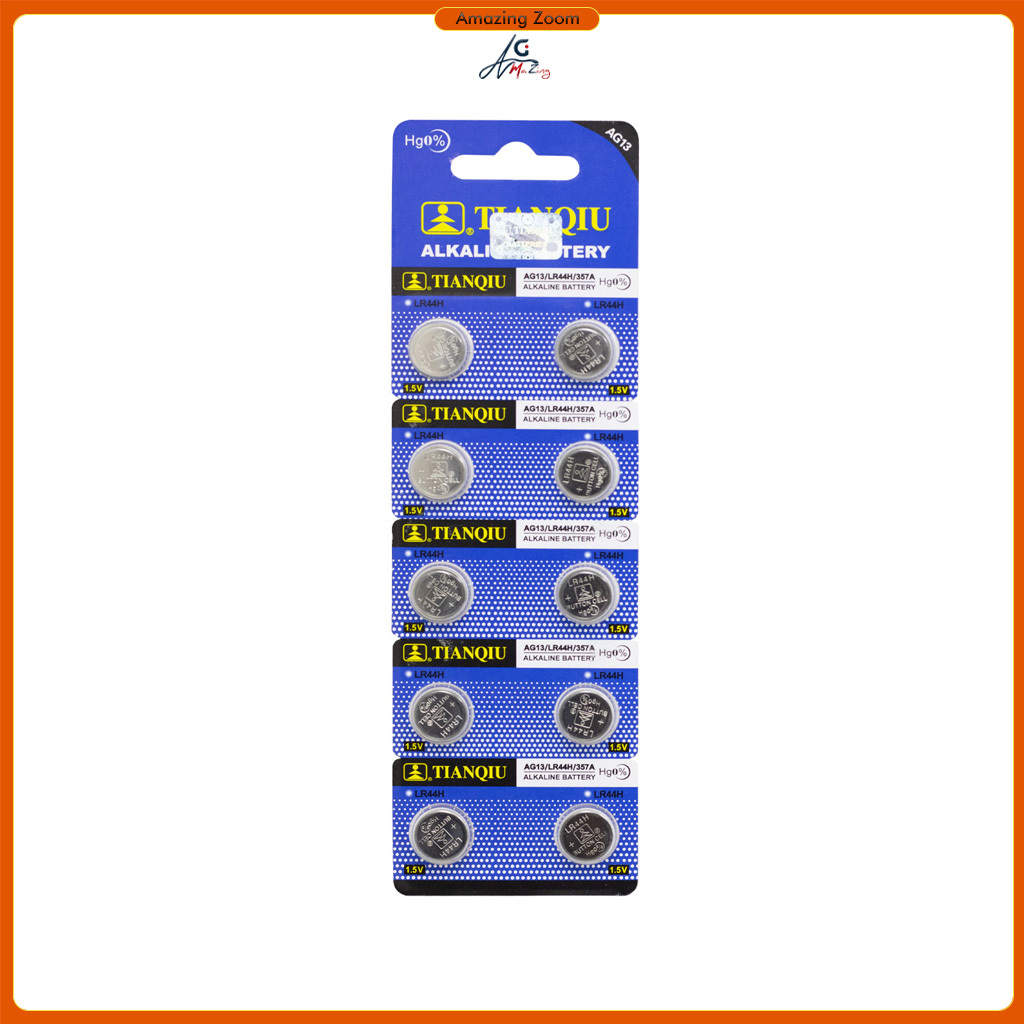 AG13 LR44 A76 357A LR44H LR41 192 AG3 V3GA LR41H 392A Alkaline Button Cell Battery | Shopee ...