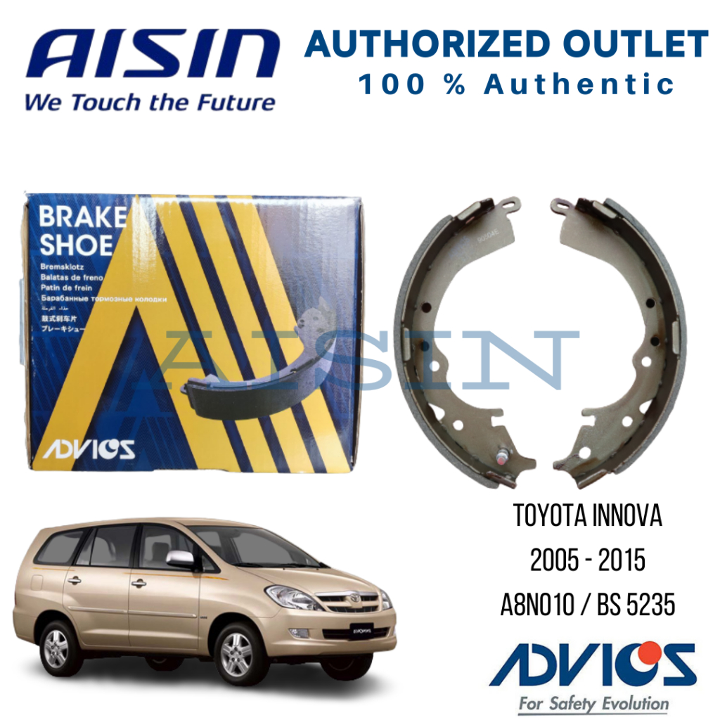 AISIN / ADVICS Brake Shoe Assembly for Toyota Innova 2005 - 2015 ...