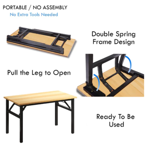 FTS 60x90 cm Folding Table / Foldable Table Desk Multipurpose Dining ...