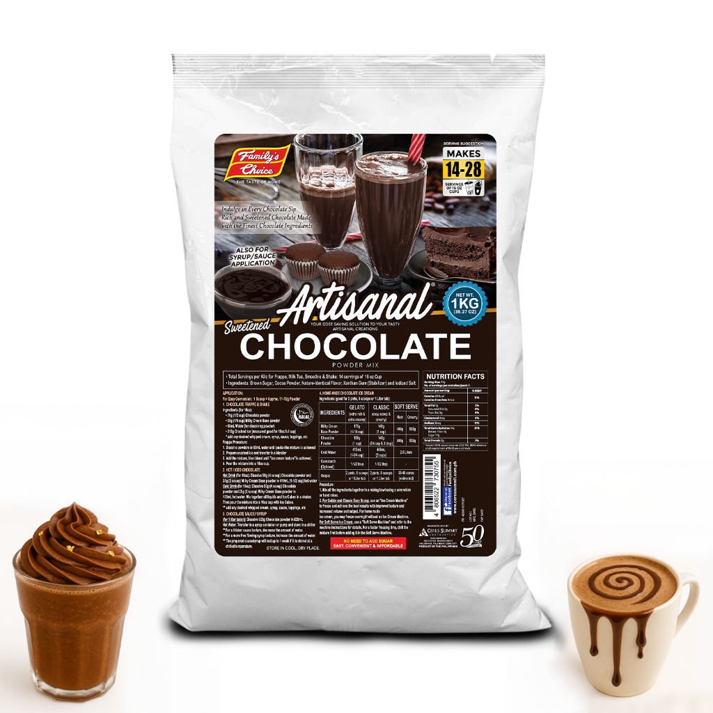 Family's Choice Artisanal Chocolate Powder Mix 1 kg - Perfect for ...