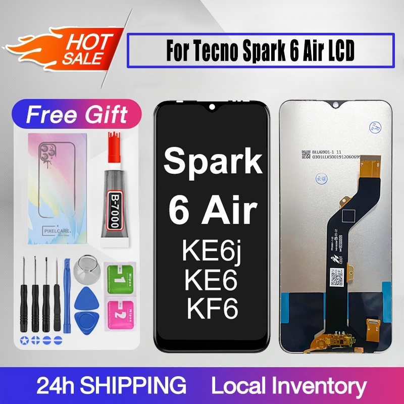 Original LCD For Tecno Spark 6 Air LCD KE6, KE6j, KF6 | Shopee Philippines