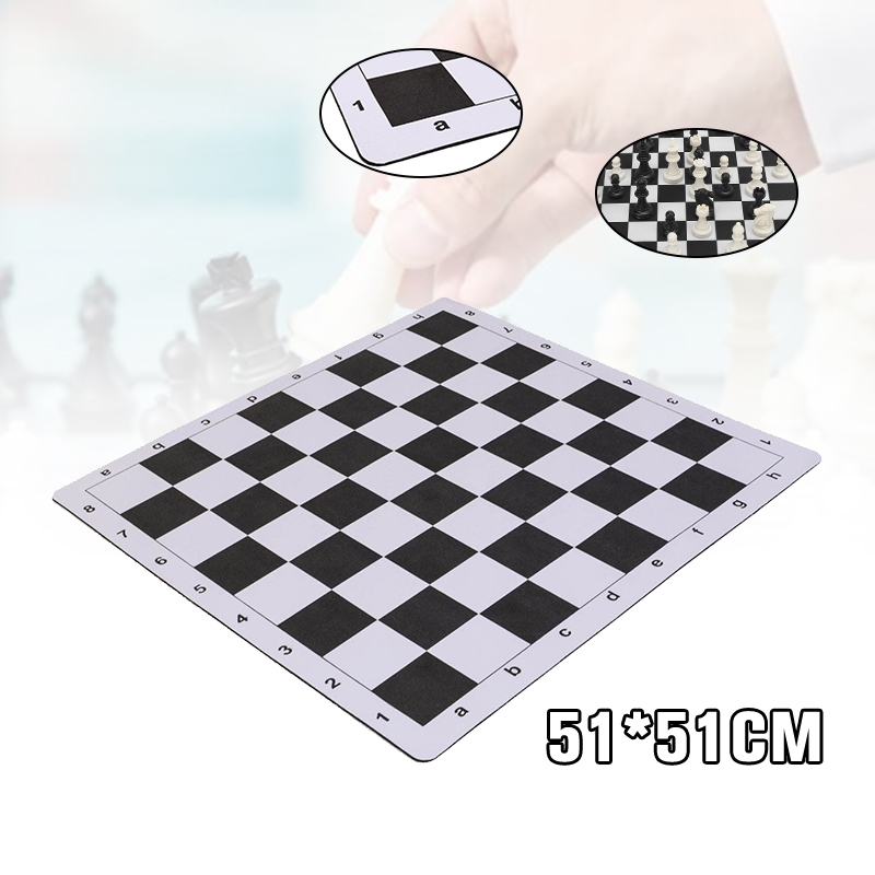 51 X 51cm Portable Chess Mat Non Slip Travel Chess Board Mat Parent ...