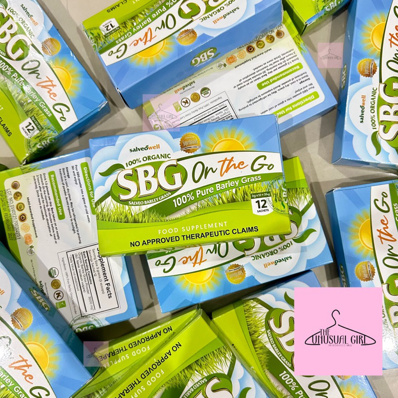 SALVEO BARLEY GRASS SBG On The Go (OTG) 12 Sachets Pure and Organic ...