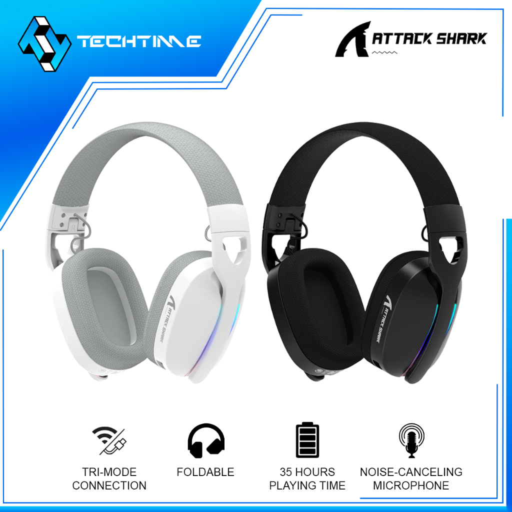 Attack Shark L90 Foldable RGB Ultra-Lightweight Tri-Mode Wireless ...