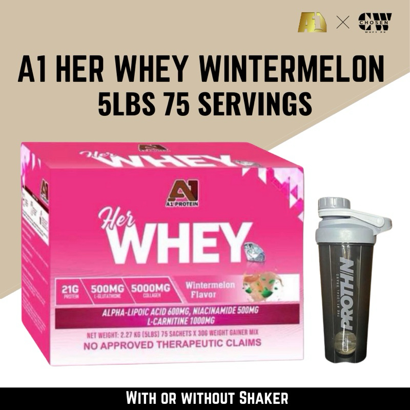A1 HER WHEY PROTEIN WINTERMELON 5LBS 75SERVINGS FREE SHAKER | Shopee ...