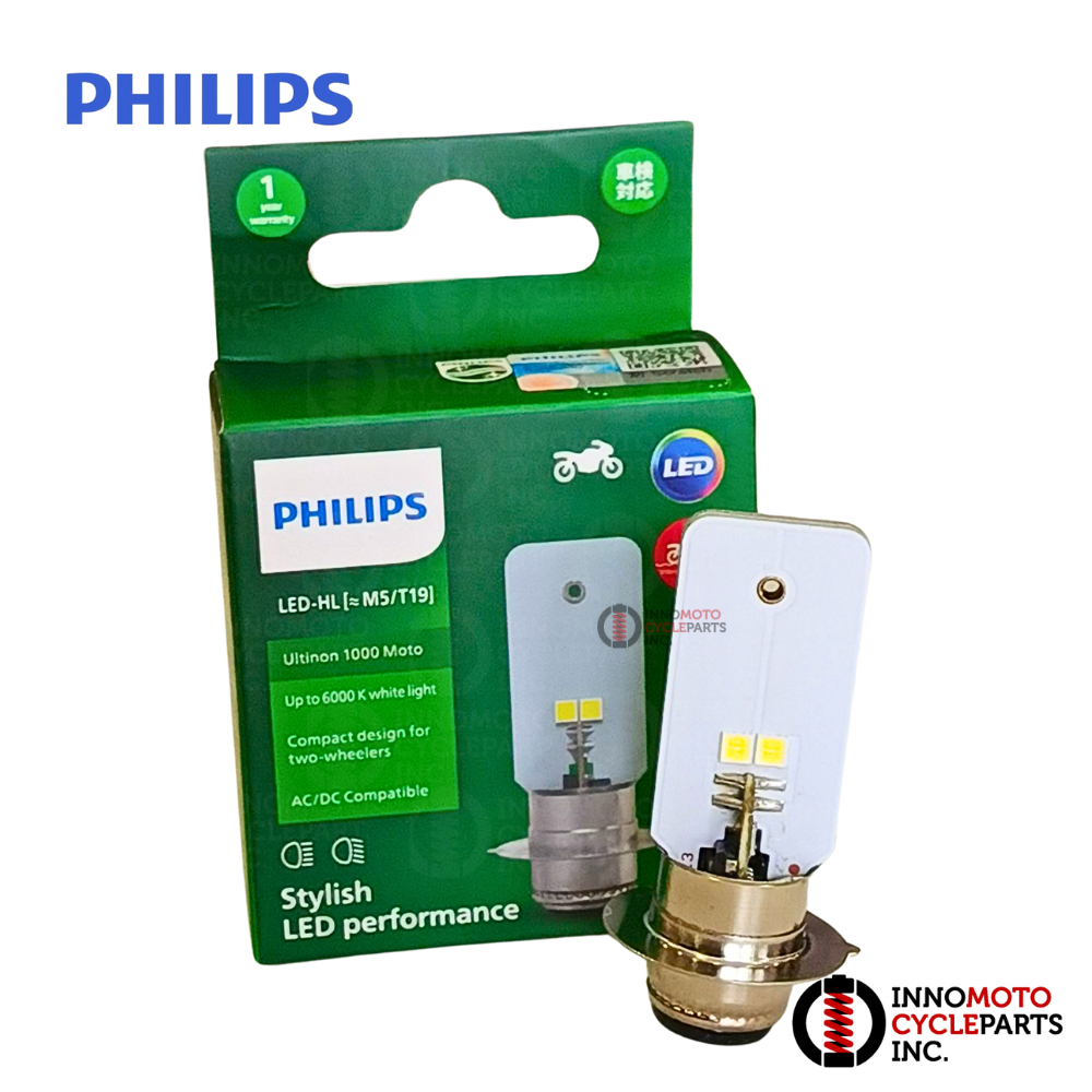 Philips M5/T19 LED AC/DC Headlight Bulb Up to 6000K White Light ...