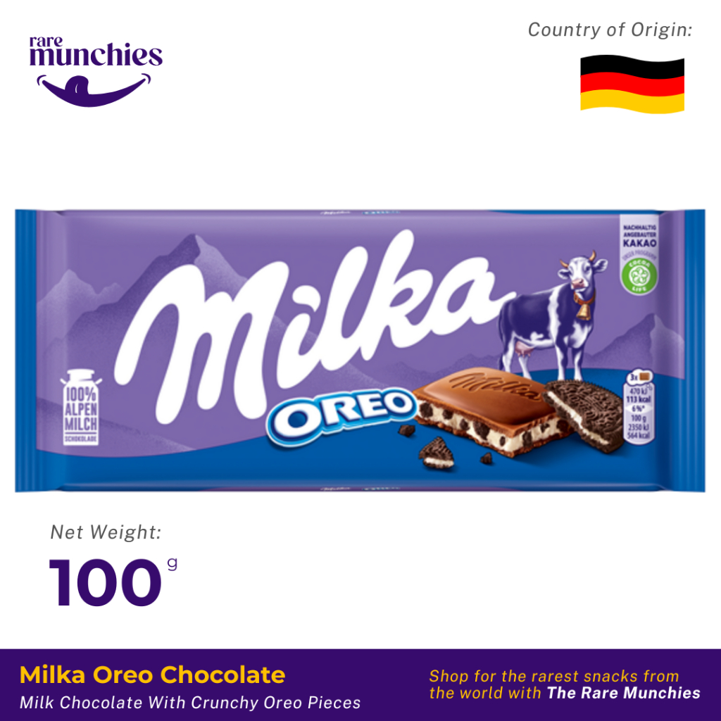 Milka Oreo Chocolate 100g – Creamy Alpine Milk Chocolate With Crunchy ...