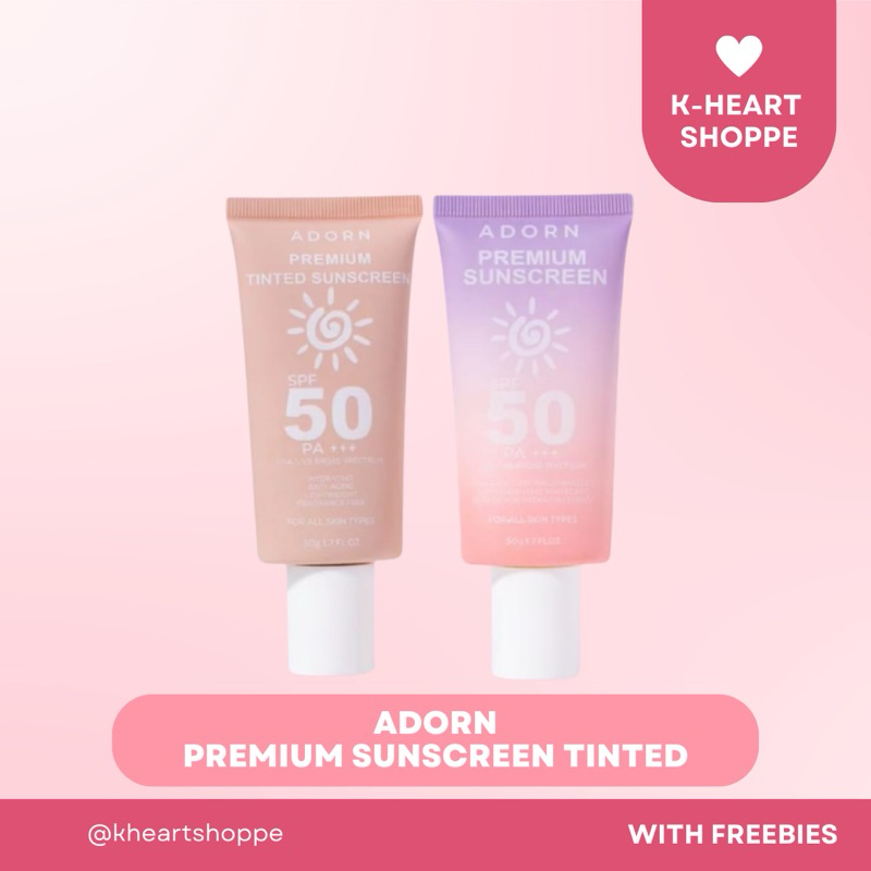 ADORN PREMIUM TINTED SUNSCREEN SET SCRUB | Shopee Philippines