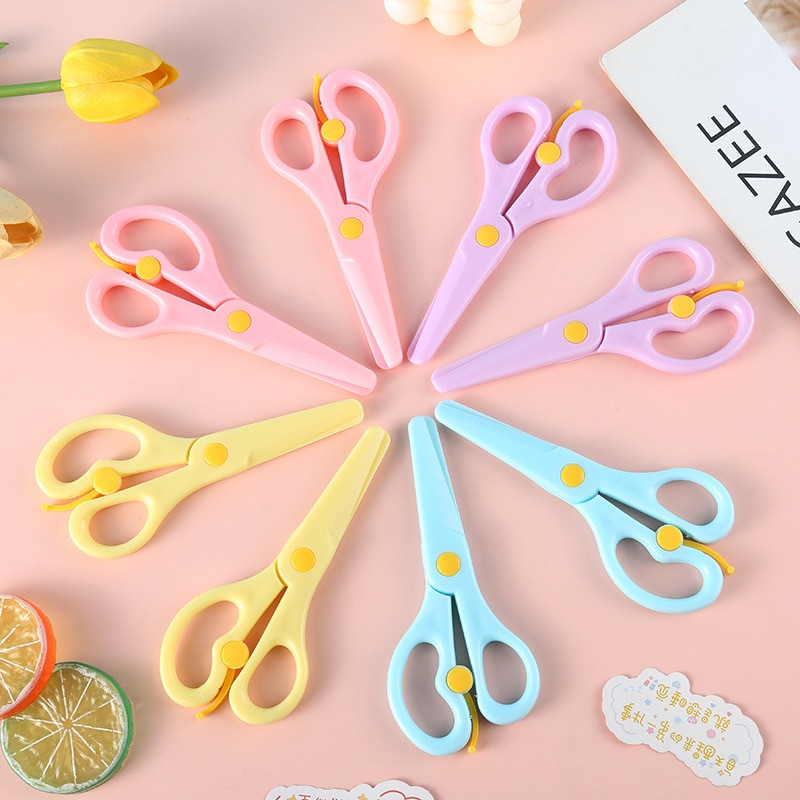Student Safety Scissors Round Head design Children's Plastic Scissors ...
