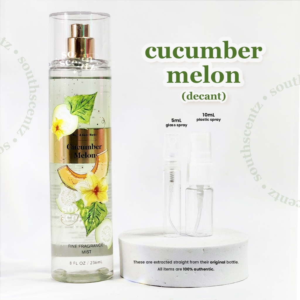 Cucumber Melon Bath and Body Works Body Mist BBW 5mL 10mL SouthScentz ...