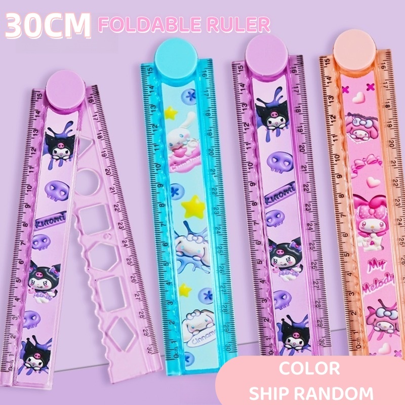 1pcs 30cm folding ruler cartoon pattern comes randomly with various ...