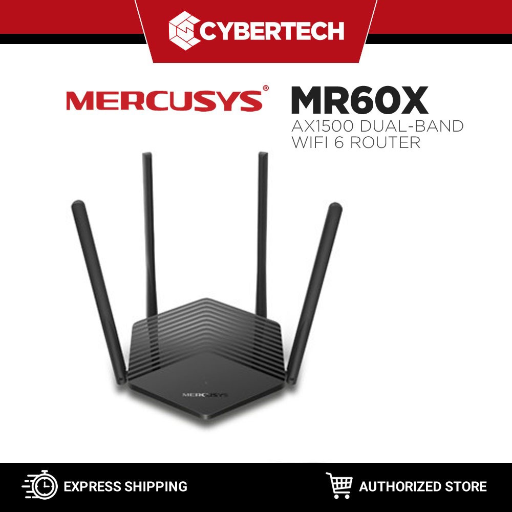 Cybertech Mercusys MR60X AX1500 WiFi 6 Router | Shopee Philippines