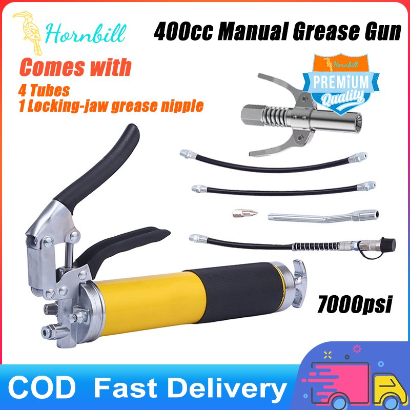 Heavy duty quick release grease gun 7000psi 400cc with 4-tube nozzle ...