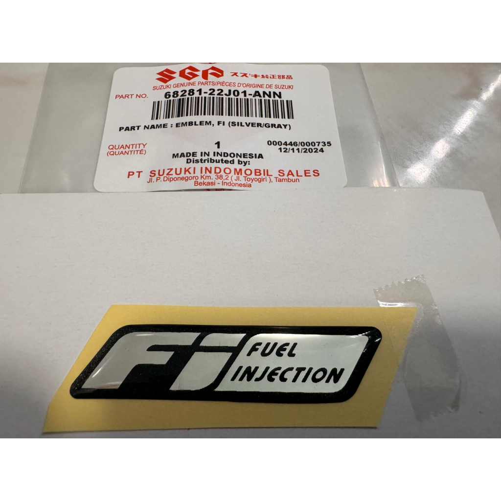 GENUINE SGP 'FI' EMBLEM Suzuki FI Fuel Injection EMBLEM Suzuki Raider ...