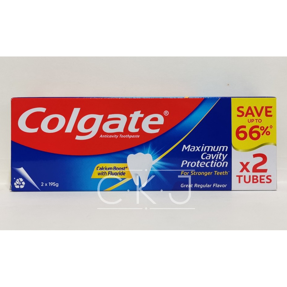 Colgate Great Regular Flavor Toothpaste 2 x 195g Twin Pack | Shopee Philippines