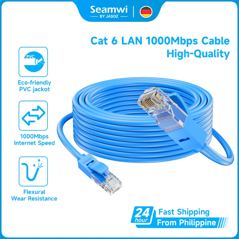 Jasoz Cat 6 Ethernet Cable 1000Mbps Network Cable Computer Cat6 For ...