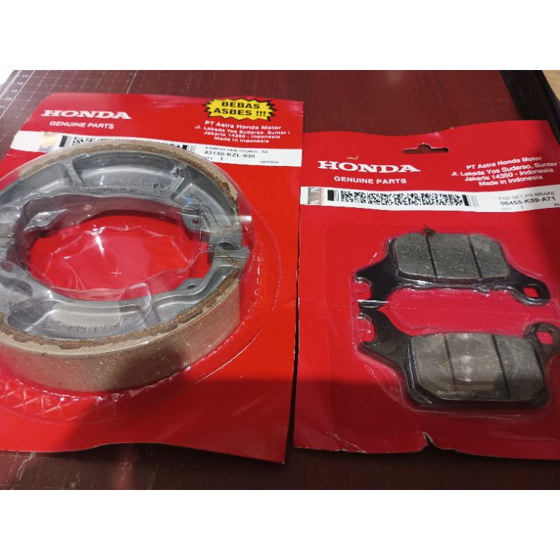 HONDA CLICK V2, V3 125i/150i BRAKE PAD FRONT/BRAKE SHOE GENUINE PARTS ...
