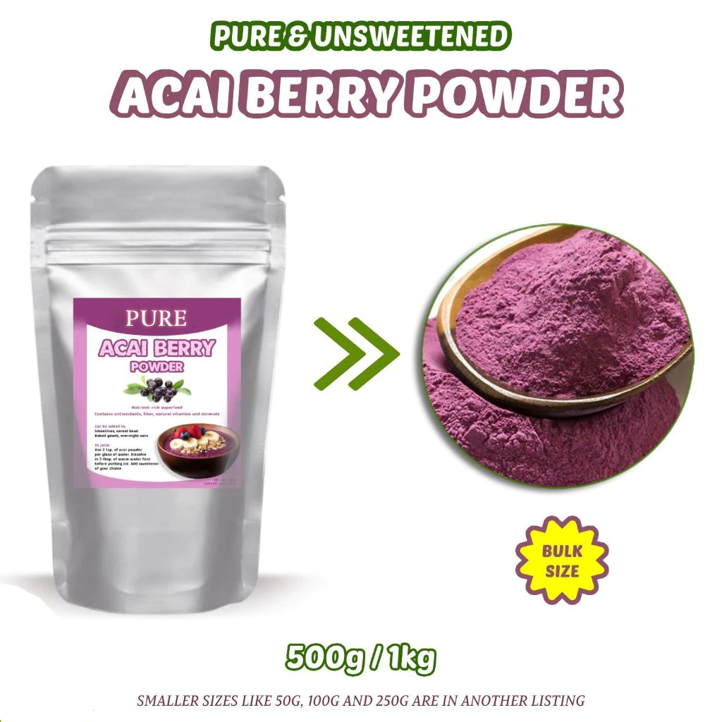 [Bulk] Zenfiber Organiques Acai Berry Powder - Pure & Unsweetened - 1kg ...