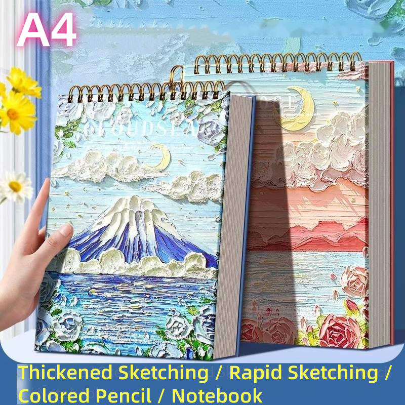 Sketchbook Thickned Sketch Pad Coil Blank Drawing Books Art Painting ...