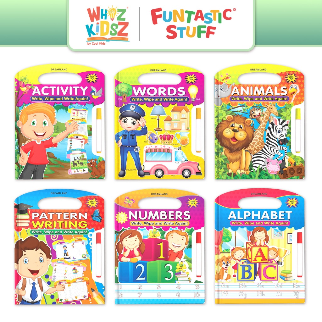 Whiz Kidsz Write, Wipe & Write Again, Activity Books for Kids, Numbers ...